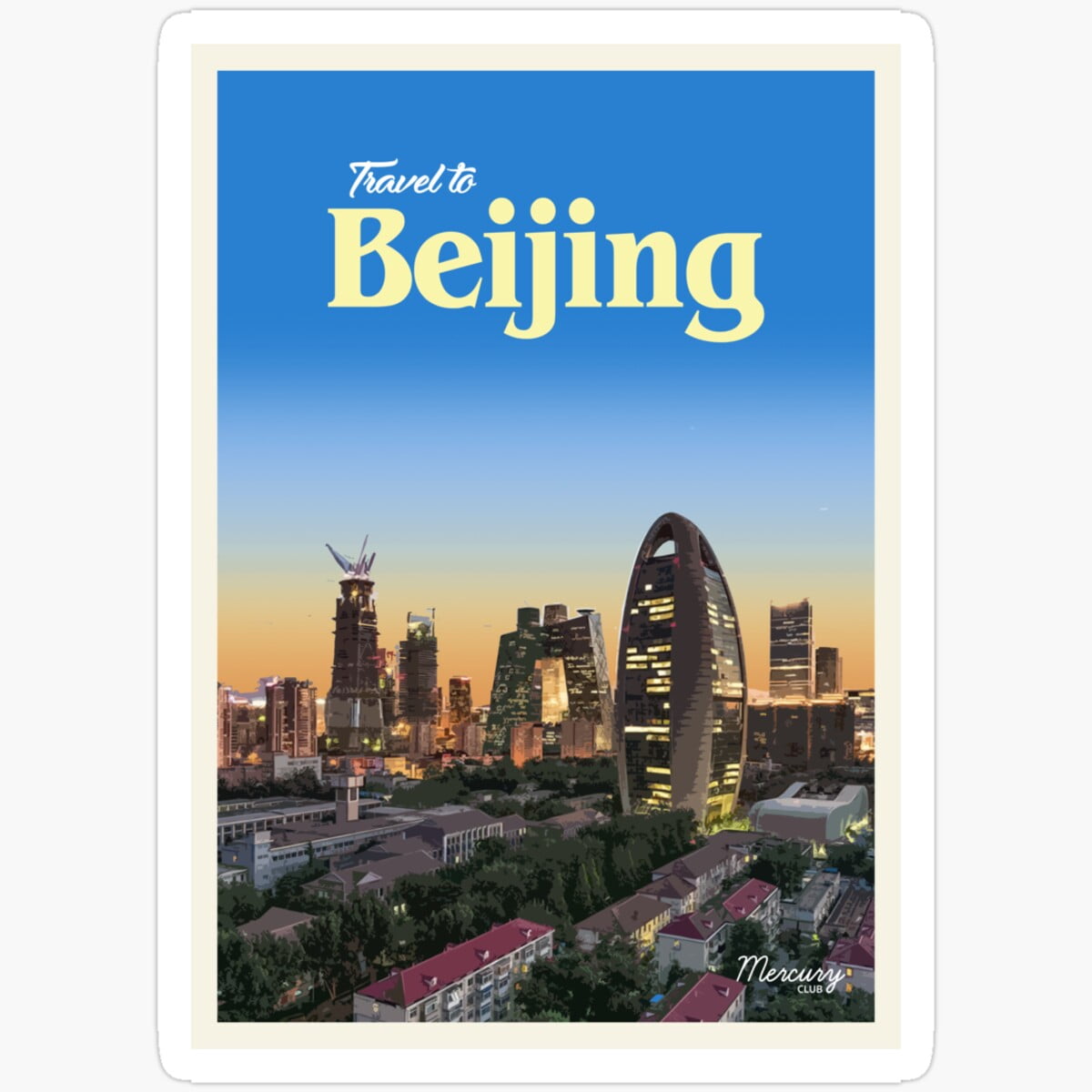 DOPASTICKER Visit Beijing Sticker Waterproof Sticker For Water Bottles ...