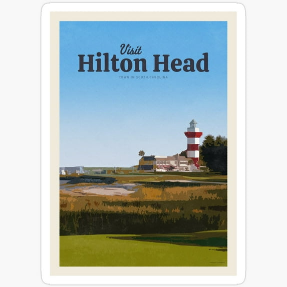 DOPASTICKER Visit Hilton Head Sticker Waterproof Sticker For Water ...