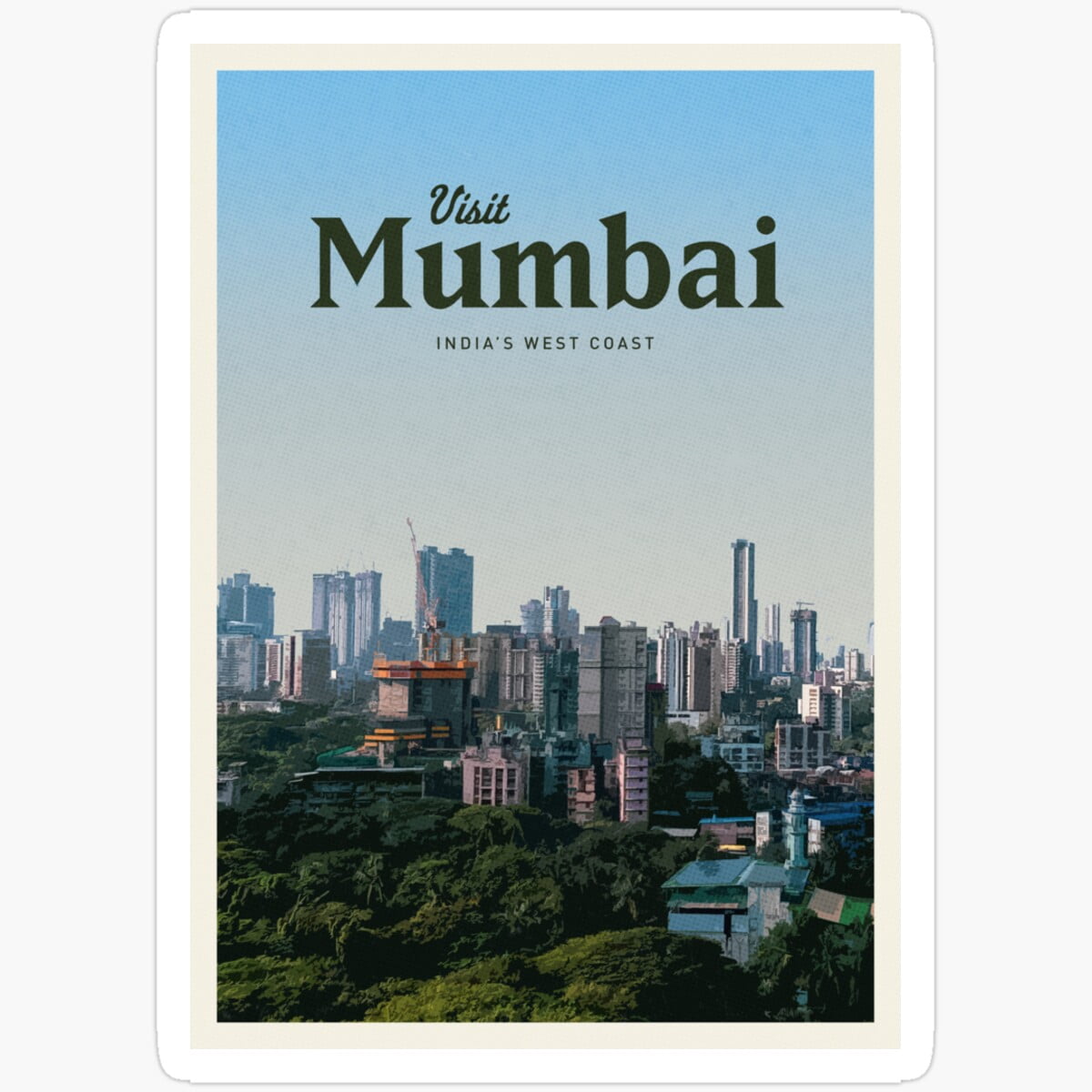 DOPASTICKER Visit Mumbai Sticker Waterproof Sticker For Water Bottles ...