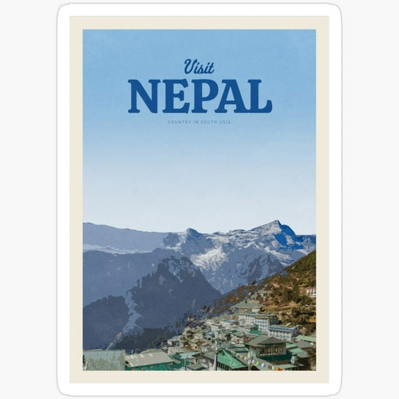 DOPASTICKER Visit Nepal Sticker Waterproof Sticker For Water Bottles ...