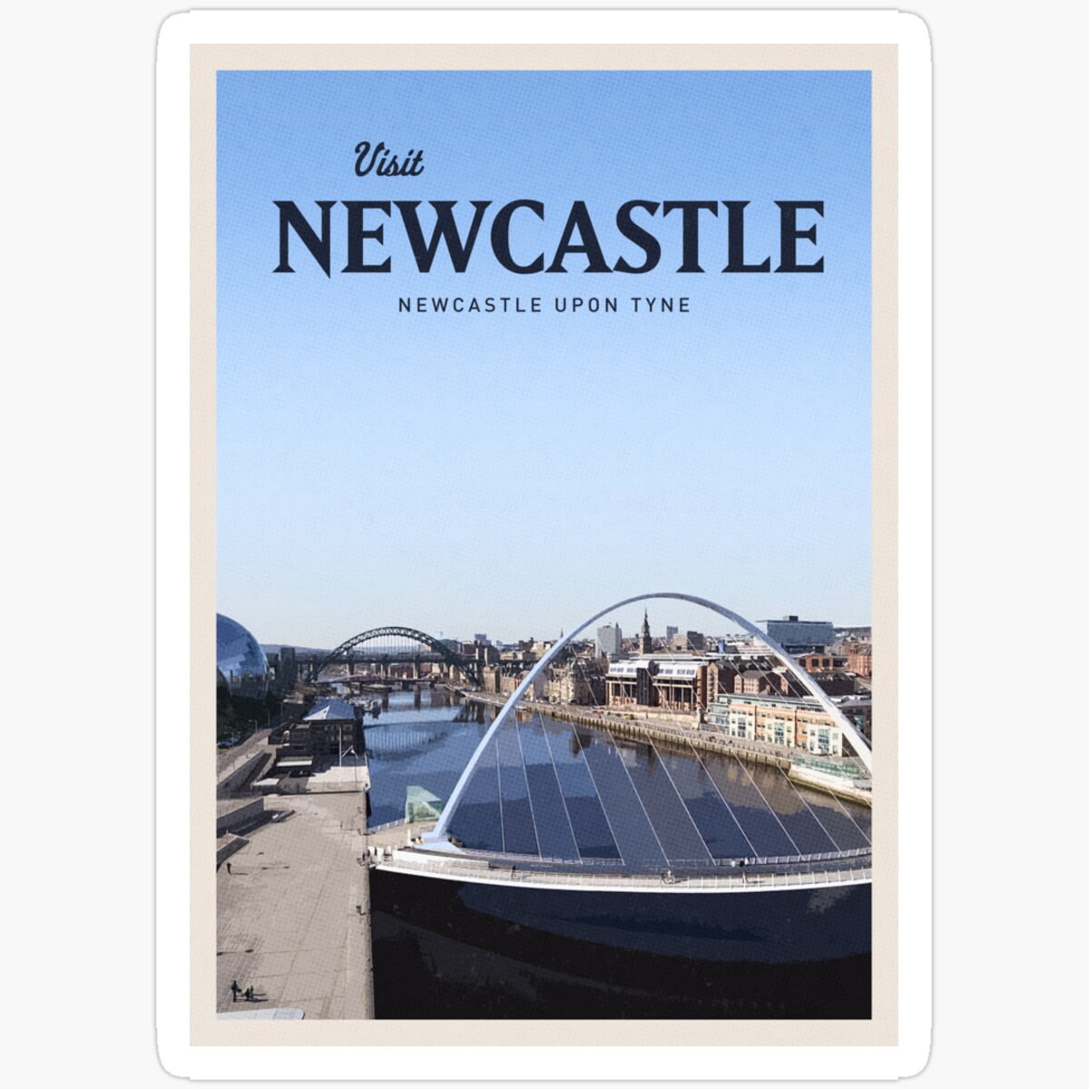 DOPASTICKER Visit Newcastle Sticker Waterproof Sticker For Water ...