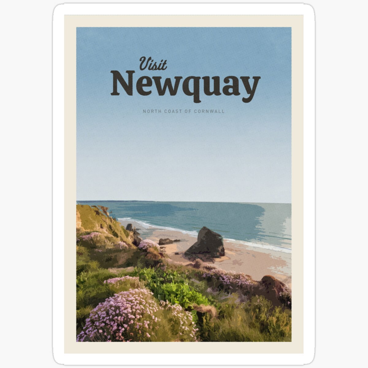 DOPASTICKER Visit Newquay Sticker Waterproof Sticker For Water Bottles ...