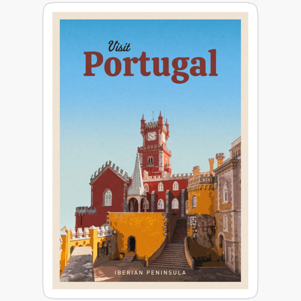 DOPASTICKER Visit Portugal Sticker Waterproof Sticker For Water Bottles ...
