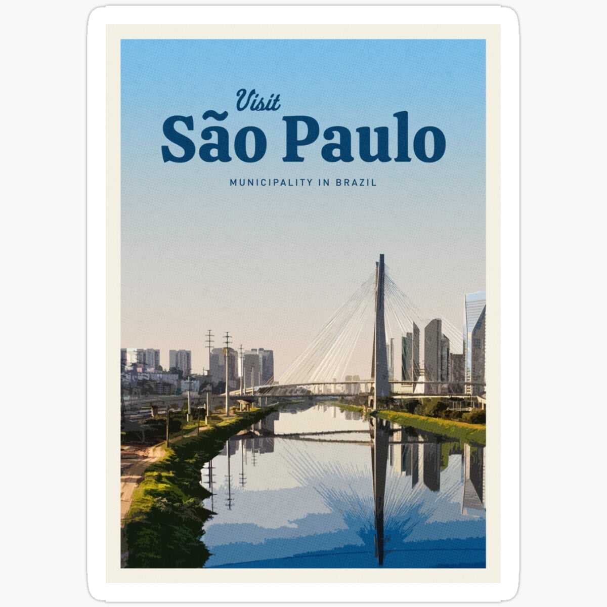 DOPASTICKER Visit Sãƒâ£O Paulo Sticker Waterproof Sticker For Water ...