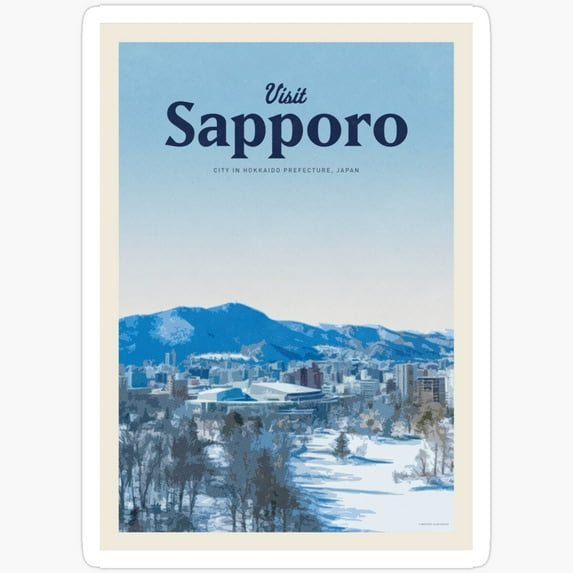 DOPASTICKER Visit Sapporo Sticker Waterproof Sticker For Water Bottles, Laptops, Notebooks ...