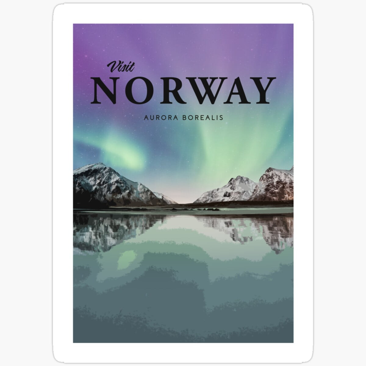 DOPASTICKER Visit The Aurora Borealis Sticker Waterproof Sticker For ...