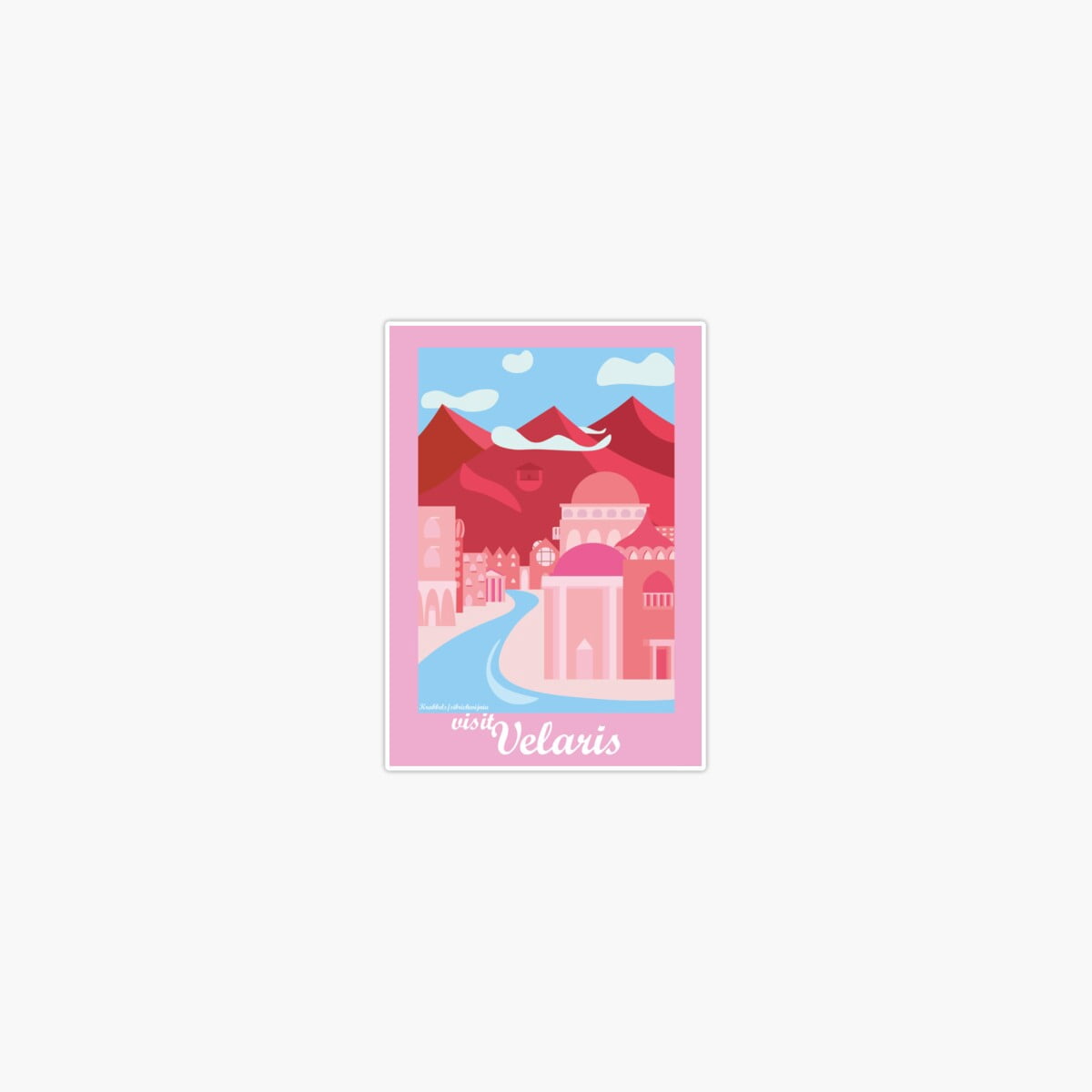 DOPASTICKER Visit Velaris! Sticker, Phone Sticker Water Bottle Sticker ...