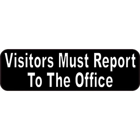DOPASTICKER Visitors Must Report To The Office Sticker Phone Sticker ...
