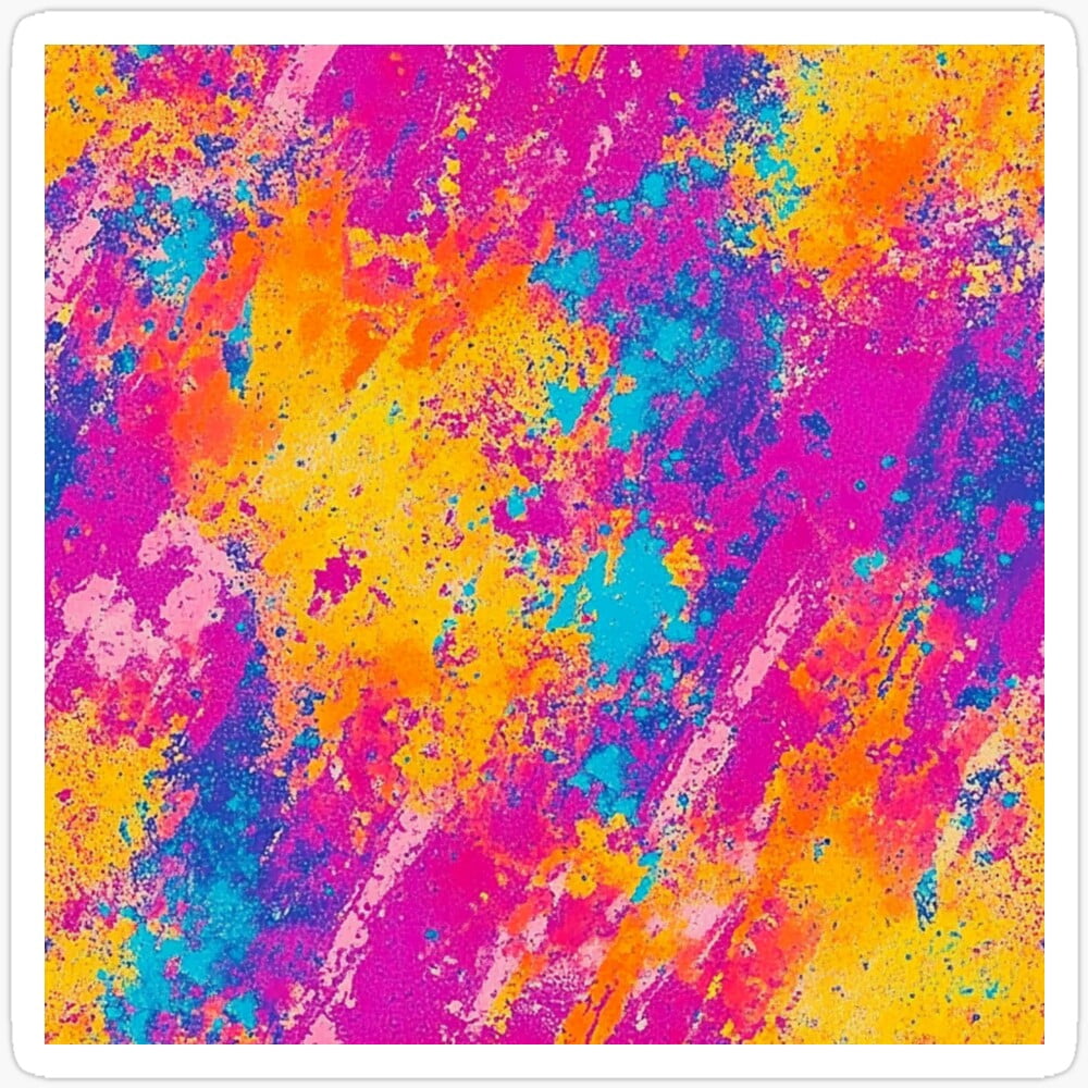 DOPASTICKER Visual Explosion Of Colors Sticker Phone Decal Water Bottle ...