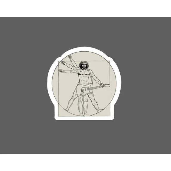 DOPASTICKER Vitruvian Man Guitar Sticker Music Band Sticker Phone ...