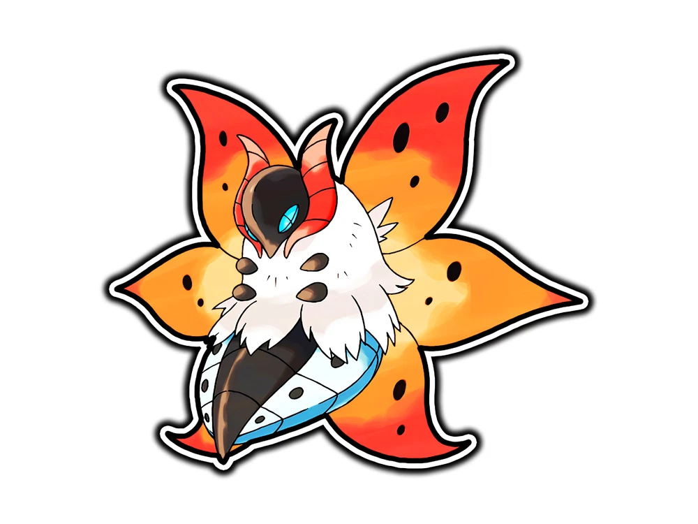 DOPASTICKER Volcarona Sticker Decal Phone Decal Water Bottle Stickers ...
