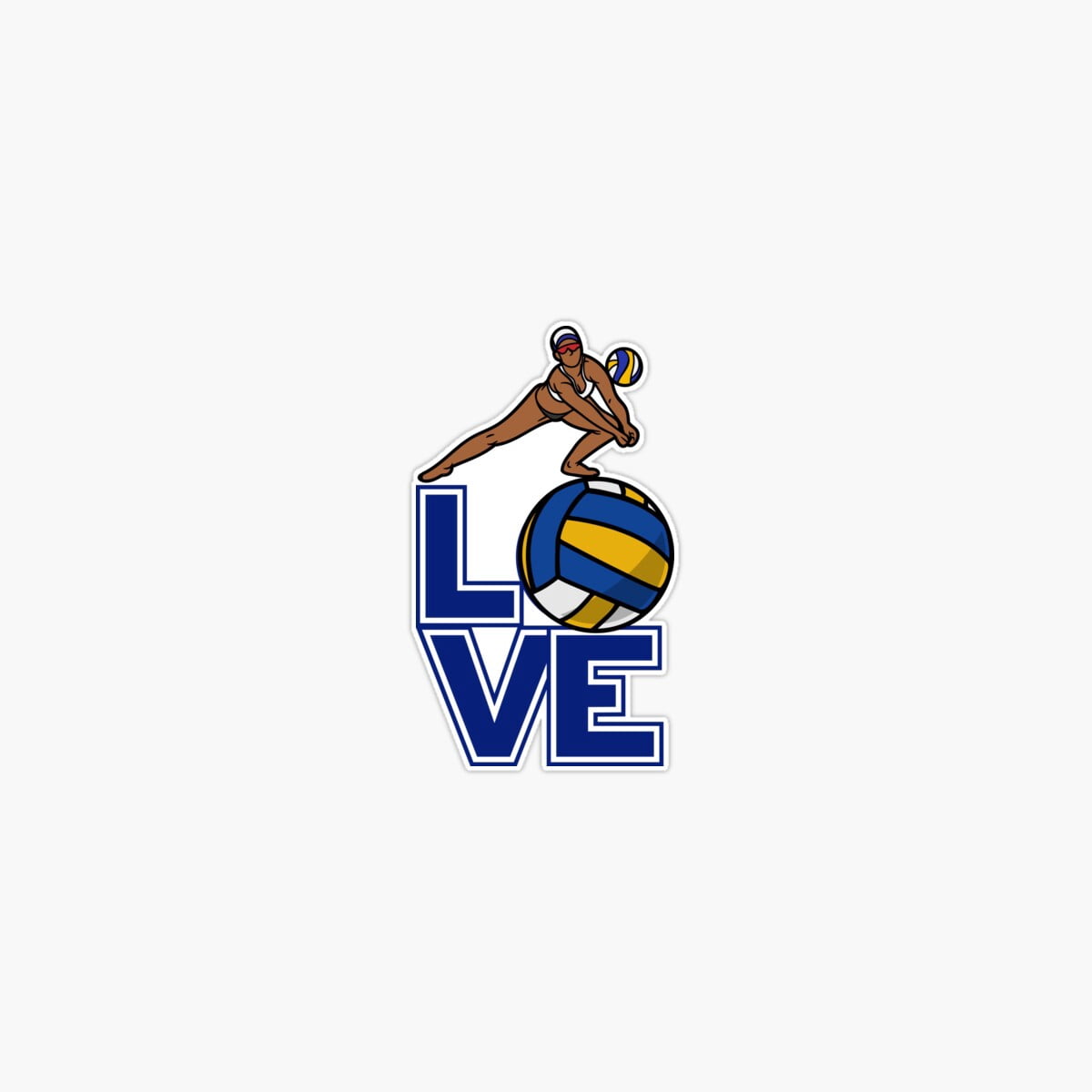 DOPASTICKER Volleyball. Sticker, Phone Sticker Car Stickers, Birthday ...