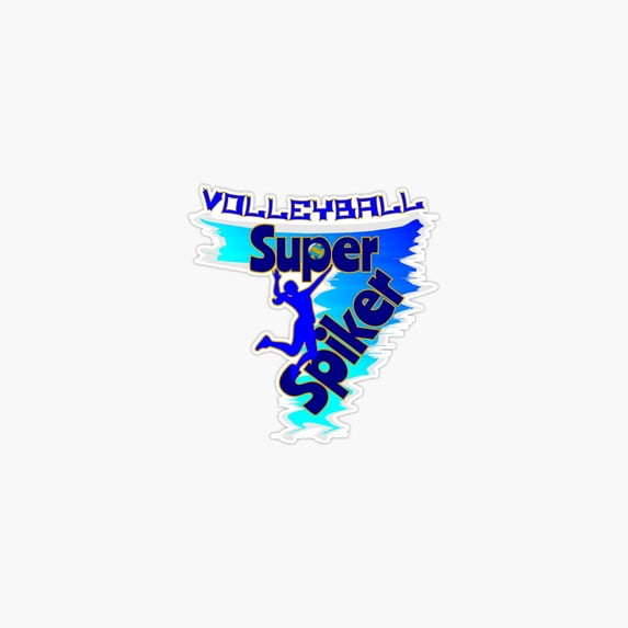 DOPASTICKER Volleyball Super Spiker Sticker, Phone Sticker Car Sticker ...