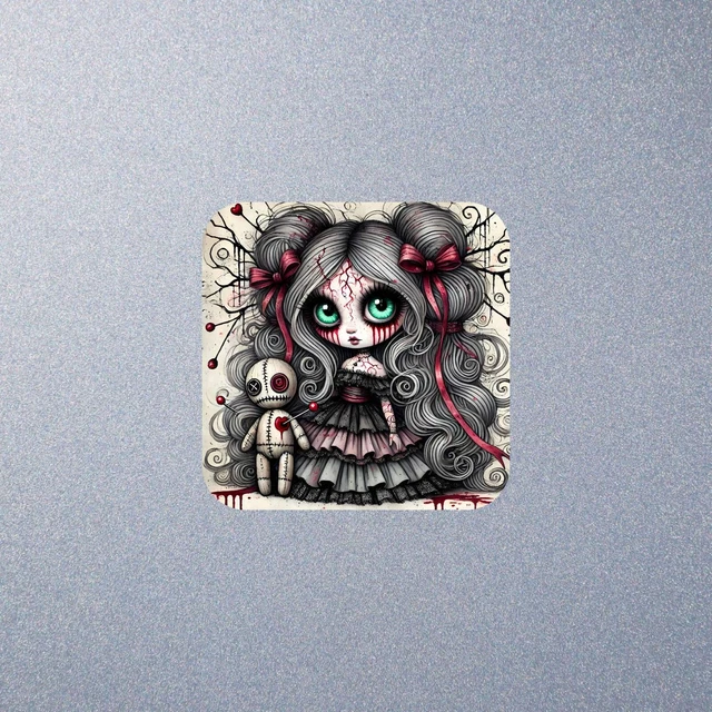 DOPASTICKER Voodoo Girl Car Sticker Decal, Water Bottle, Laptop Phone ...