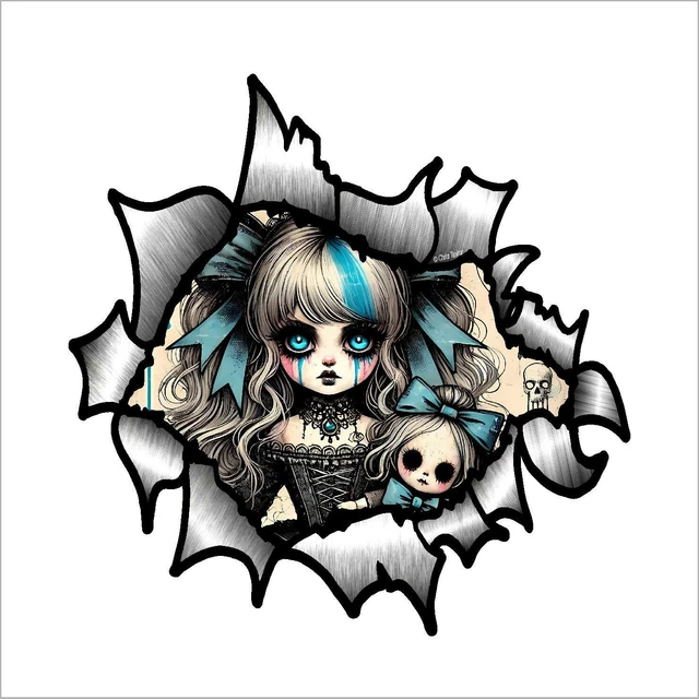 DOPASTICKER Voodoo Girl Car Sticker, Water Bottle, Laptop Phone Water ...