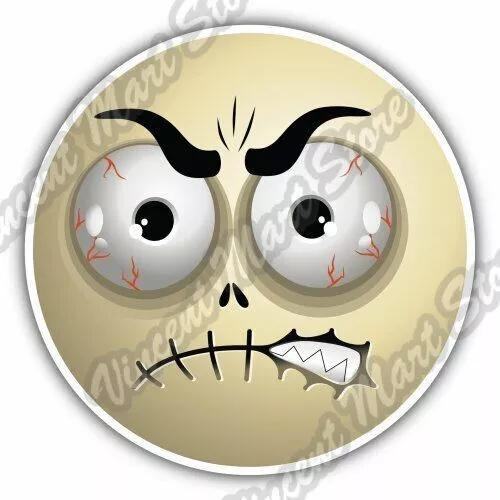 DOPASTICKER Voodoo Macumba Smiley Emotions Angry Corpse Car Sticker ...