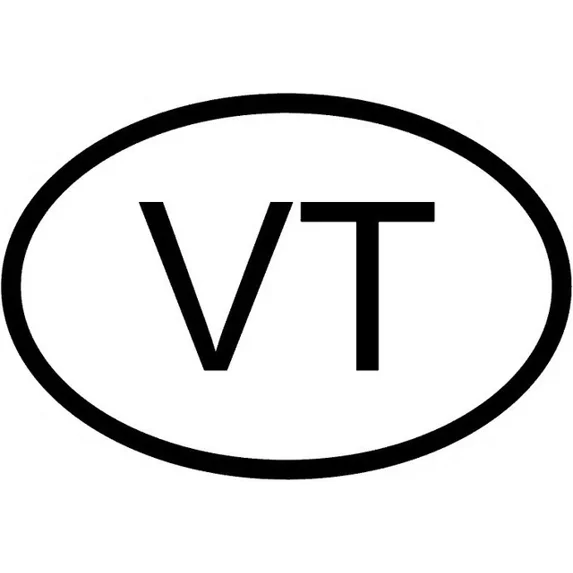 DOPASTICKER Vt Vermont Country Code Oval Sticker Laptop Sticker Phone ...