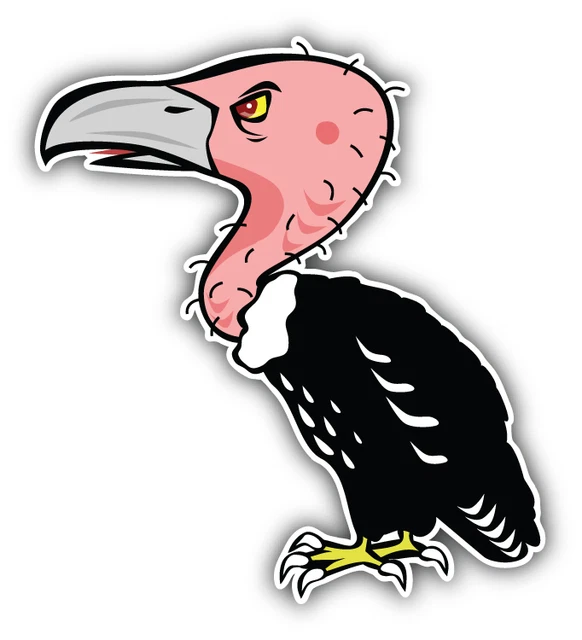 DOPASTICKER Vulture Cartoon Sticker Decal Phone Decal Water Bottle ...