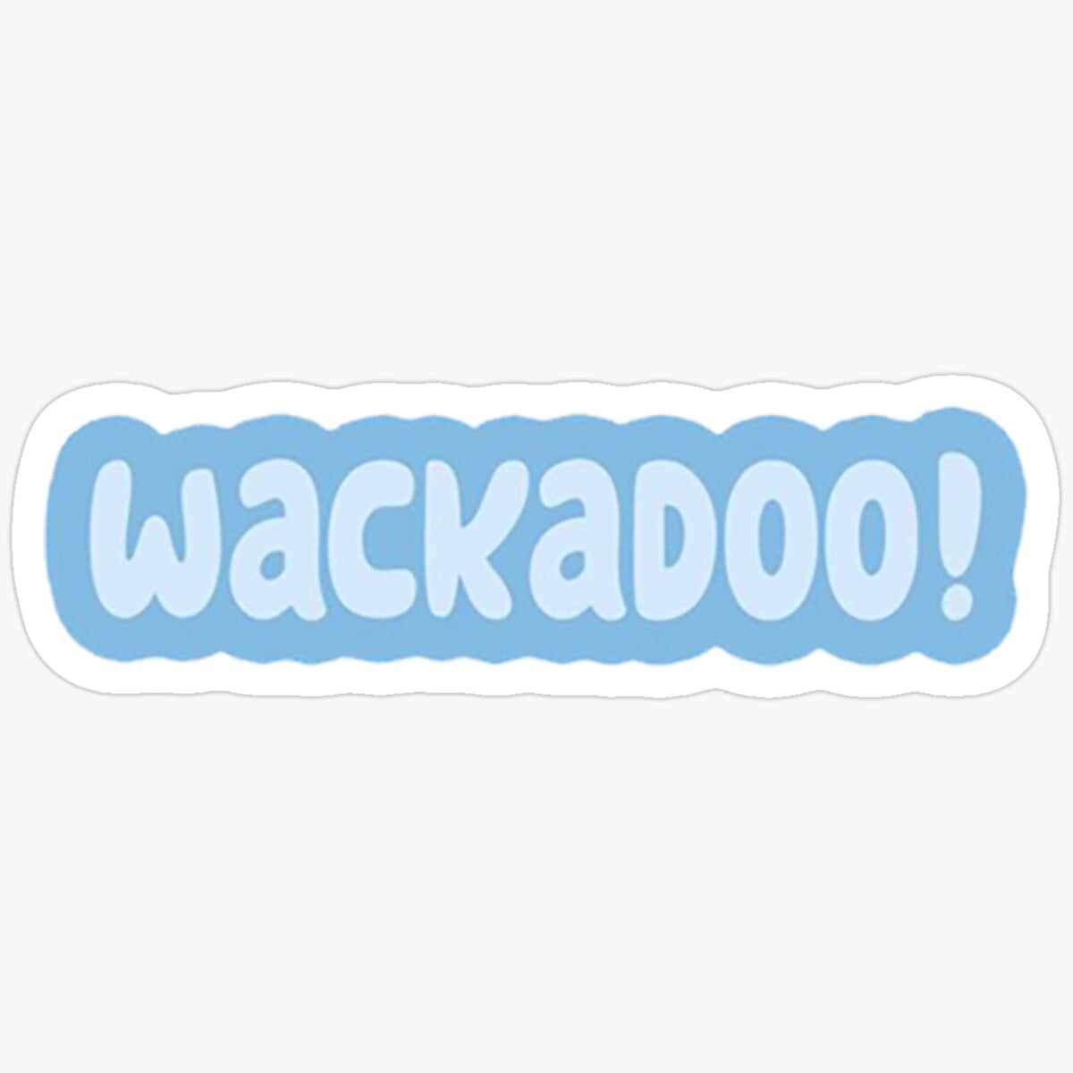 DOPASTICKER Wackadoo! (Blue) Sticker Waterproof Sticker For Water ...
