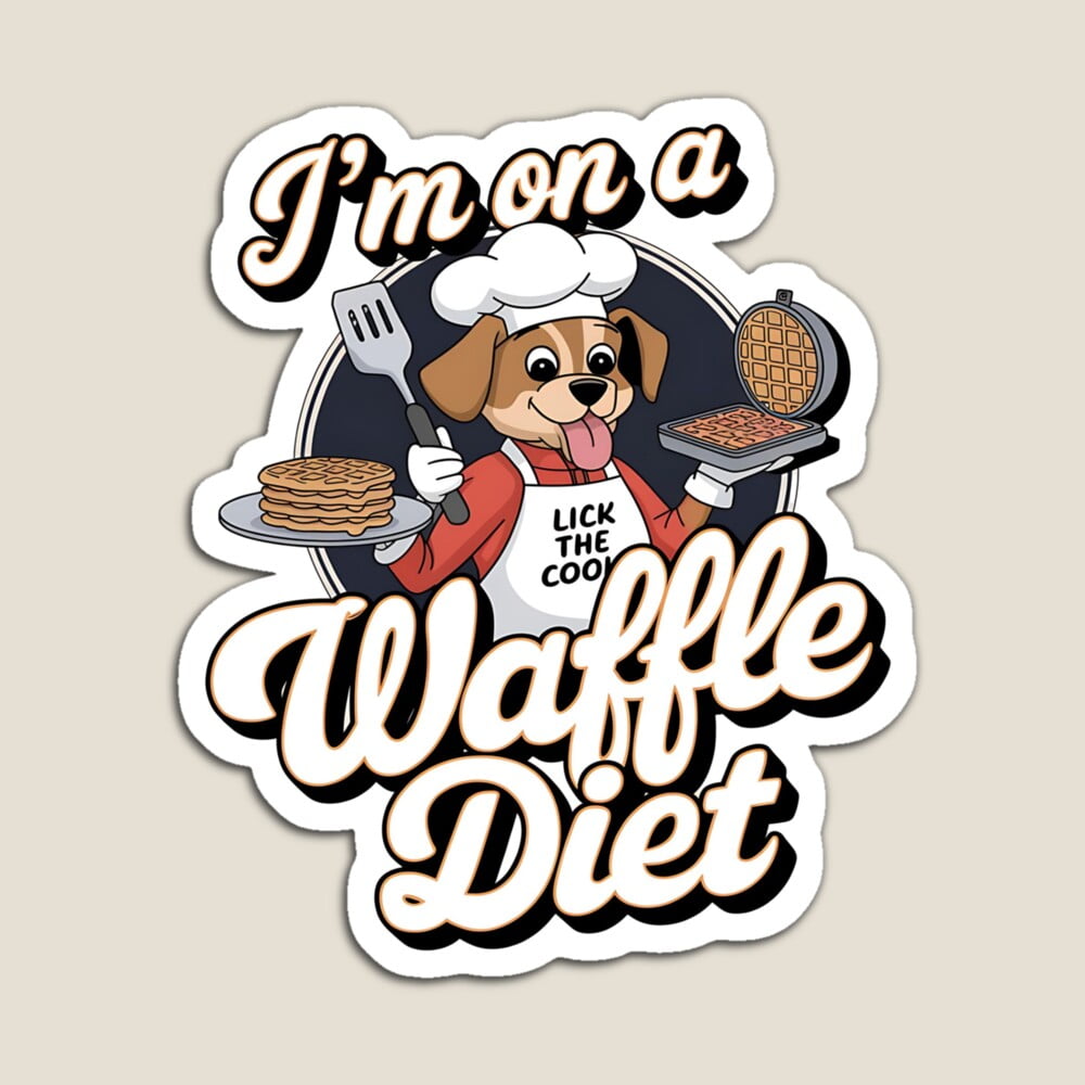 DOPASTICKER Waffle Diet - Waffle Me - I'M A Waffle Holic - Waffle Up ...