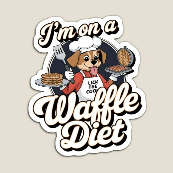 DOPASTICKER Waffle Diet - Waffle Me - I'M A Waffle Holic - Waffle Up ...