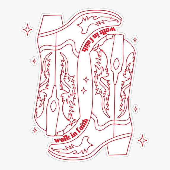 DOPASTICKER Walk In Faith Sticker, Phone Sticker Water Bottle Sticker ...