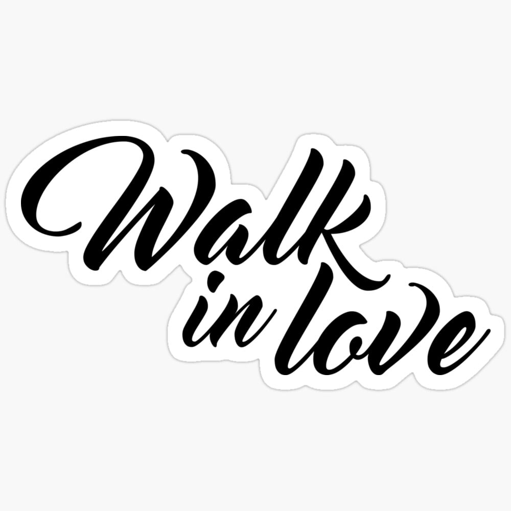 DOPASTICKER Walk In Love Sticker, Decorate Laptops, Water Bottles, And ...
