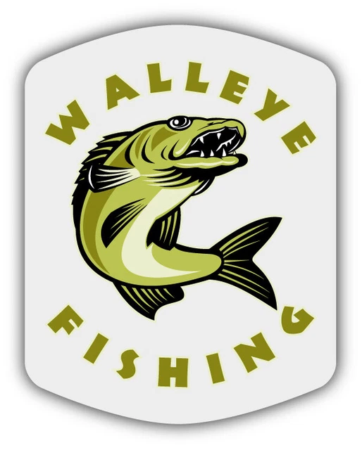 DOPASTICKER Walley Fishing Sticker Decal Phone Decal Water Bottle ...