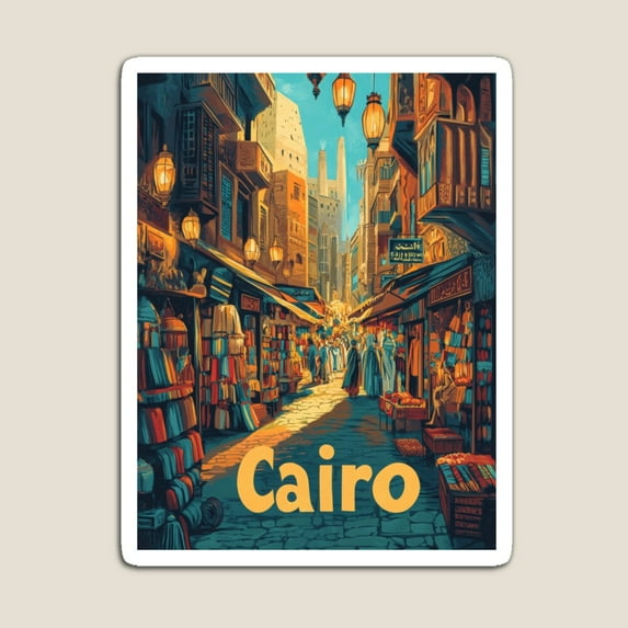 DOPASTICKER Wander Through Bustling Streets In Cairo, Where Colorful ...