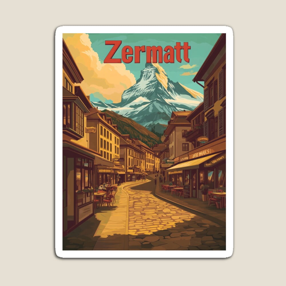DOPASTICKER Wander Through The Picturesque Streets Of Zermatt, Where ...