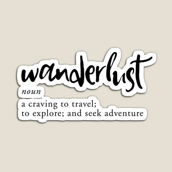 DOPASTICKER Wanderlust Definition - Minimalist Black White Sticker ...