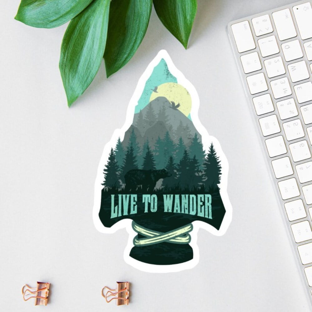 DOPASTICKER Wanderlust, Live To Wander, Gift Hikers, Nature Lover - Hot ...