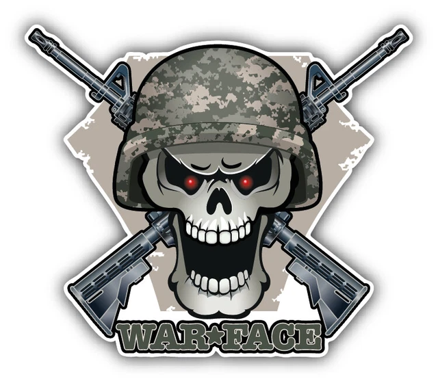 DOPASTICKER War Face Sticker Phone Water Bottle Stickers, Cars Stickers ...