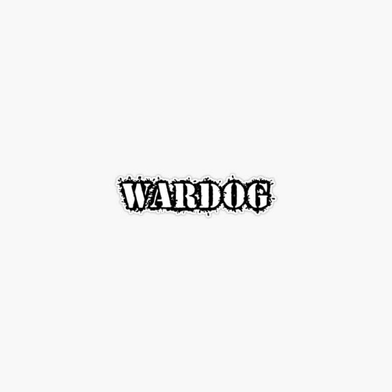 DOPASTICKER Wardog (Black) Sticker, Phone Sticker Water Bottle Sticker ...