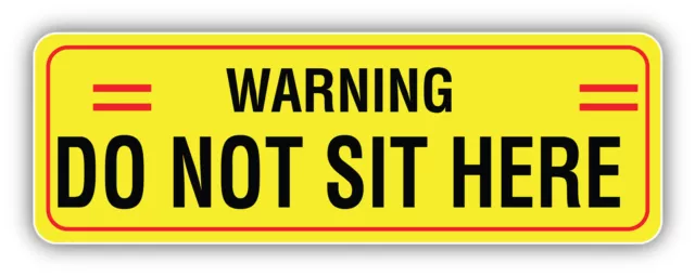 DOPASTICKER Warning Do Not Sit Here Sticker Decal Phone Decal Water ...
