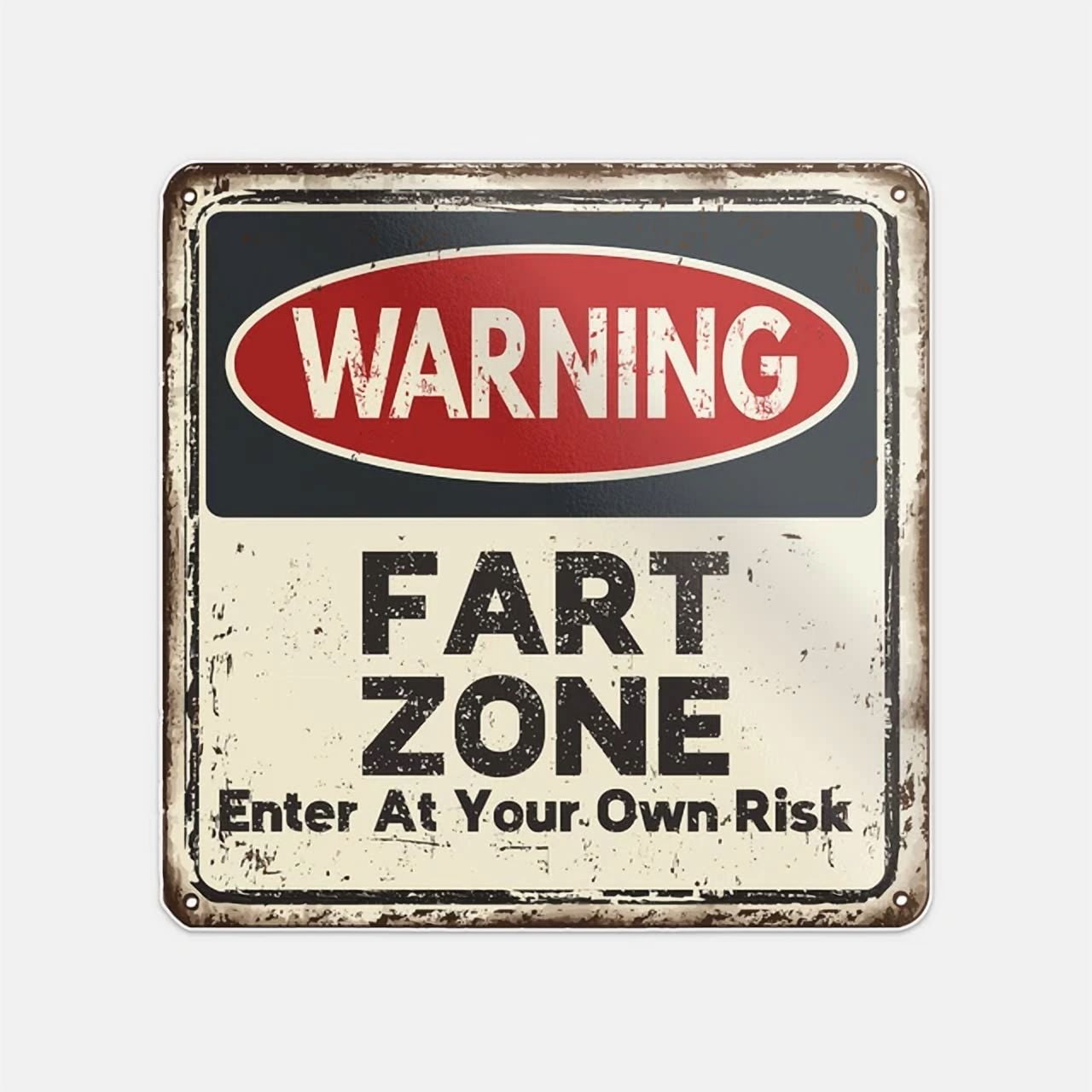 DOPASTICKER Warning Fart Zone Enter At Your Risk Sticker Decal Phone ...