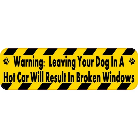 DOPASTICKER Warning Leaving Your Dog Sticker Car Sticker Phone Sticker ...