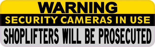 DOPASTICKER Warning Security Cameras In Use Sticker Manual Sticker ...