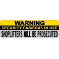 DOPASTICKER Warning Security Cameras In Use Sticker Manual Sticker ...