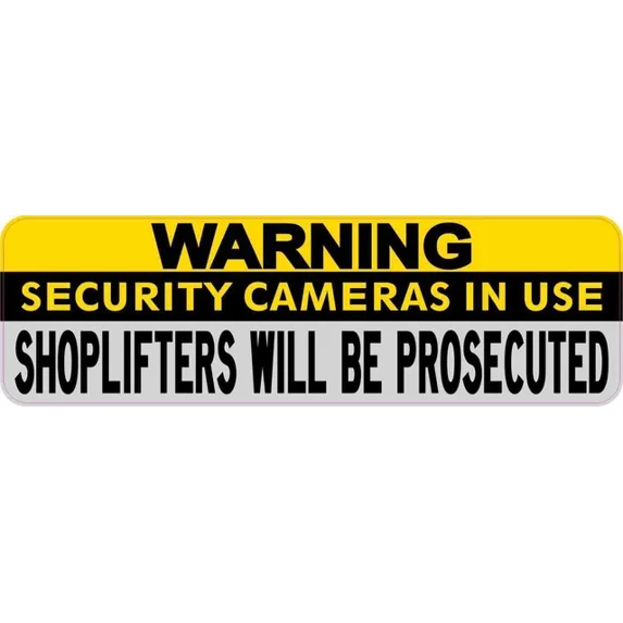 DOPASTICKER Warning Security Cameras In Use Sticker Manual Sticker ...