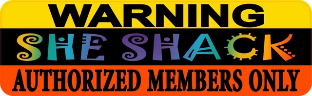 DOPASTICKER Warning She Shack Girls Room Sticker Bedroom Door Sticker ...