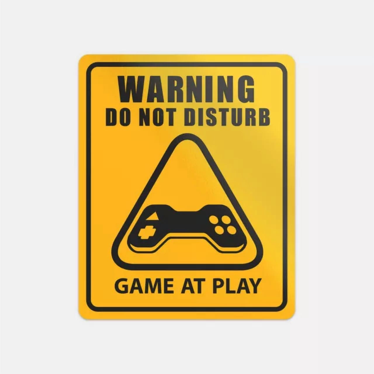 DOPASTICKER Warning Sign Do Not Disturb Game At Play Sticker Decal ...