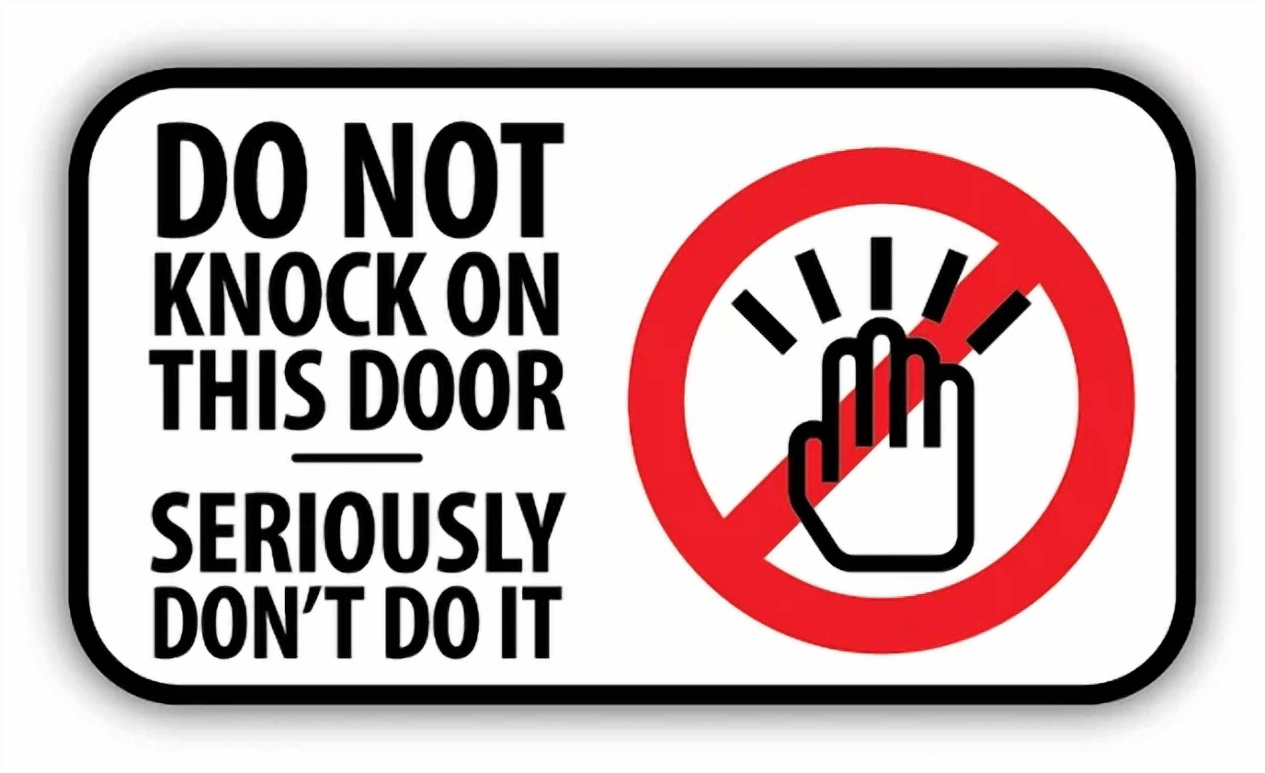 DOPASTICKER Warning Sign Do Not Knock On This Door Sticker Decal Phone ...