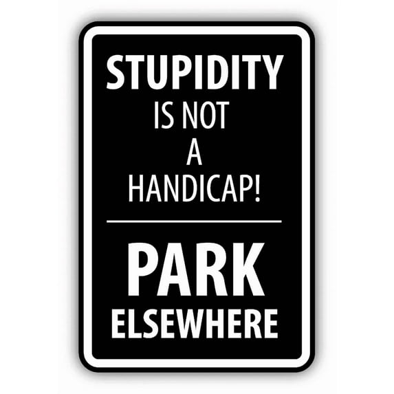 DOPASTICKER Warning Sign Park Elsewhere Car Bumper Sticker Gift You ...