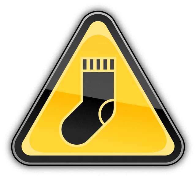 DOPASTICKER Warning Sign Sock Sticker Decal Phone Decal Water Bottle ...