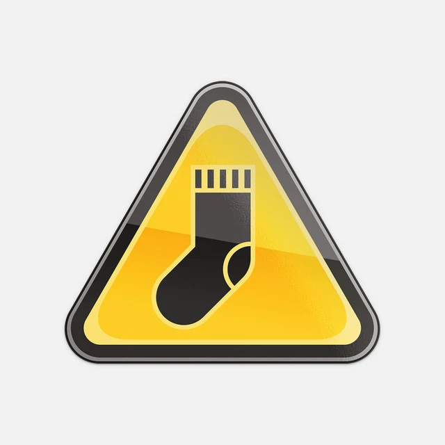 DOPASTICKER Warning Sign Sock Sticker Decal Phone Decal Water Bottle ...