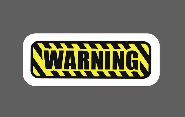 DOPASTICKER Warning Sticker Caution Stripes Beware Work Sticker Phone ...
