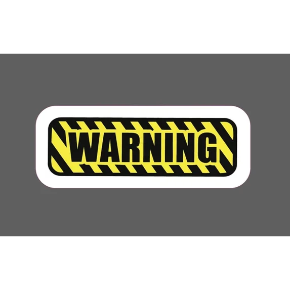 DOPASTICKER Warning Sticker Caution Stripes Beware Work Sticker Phone ...