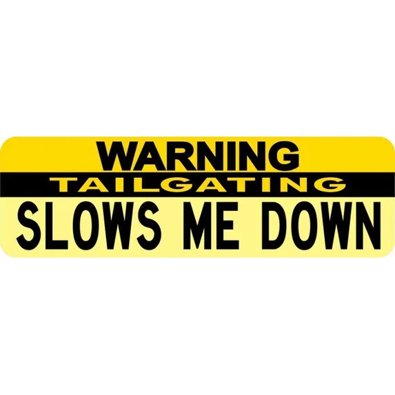 DOPASTICKER Warning Tailgating Slows Me Down Sticker Phone Sticker ...