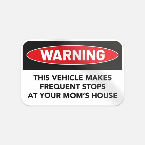 DOPASTICKER Warning This Vehicle Makes Frequent Stops Car Bumper ...